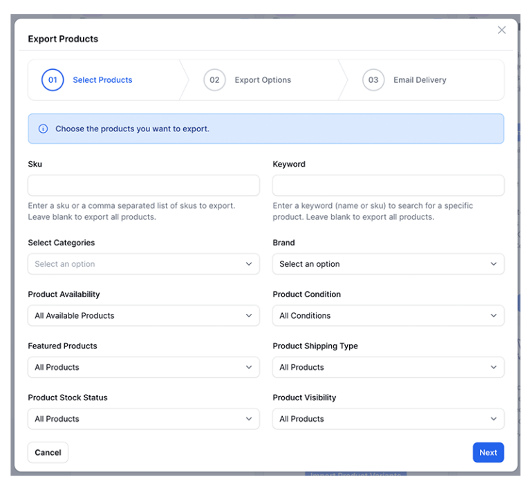 Export Products Tool for BigCommerce
